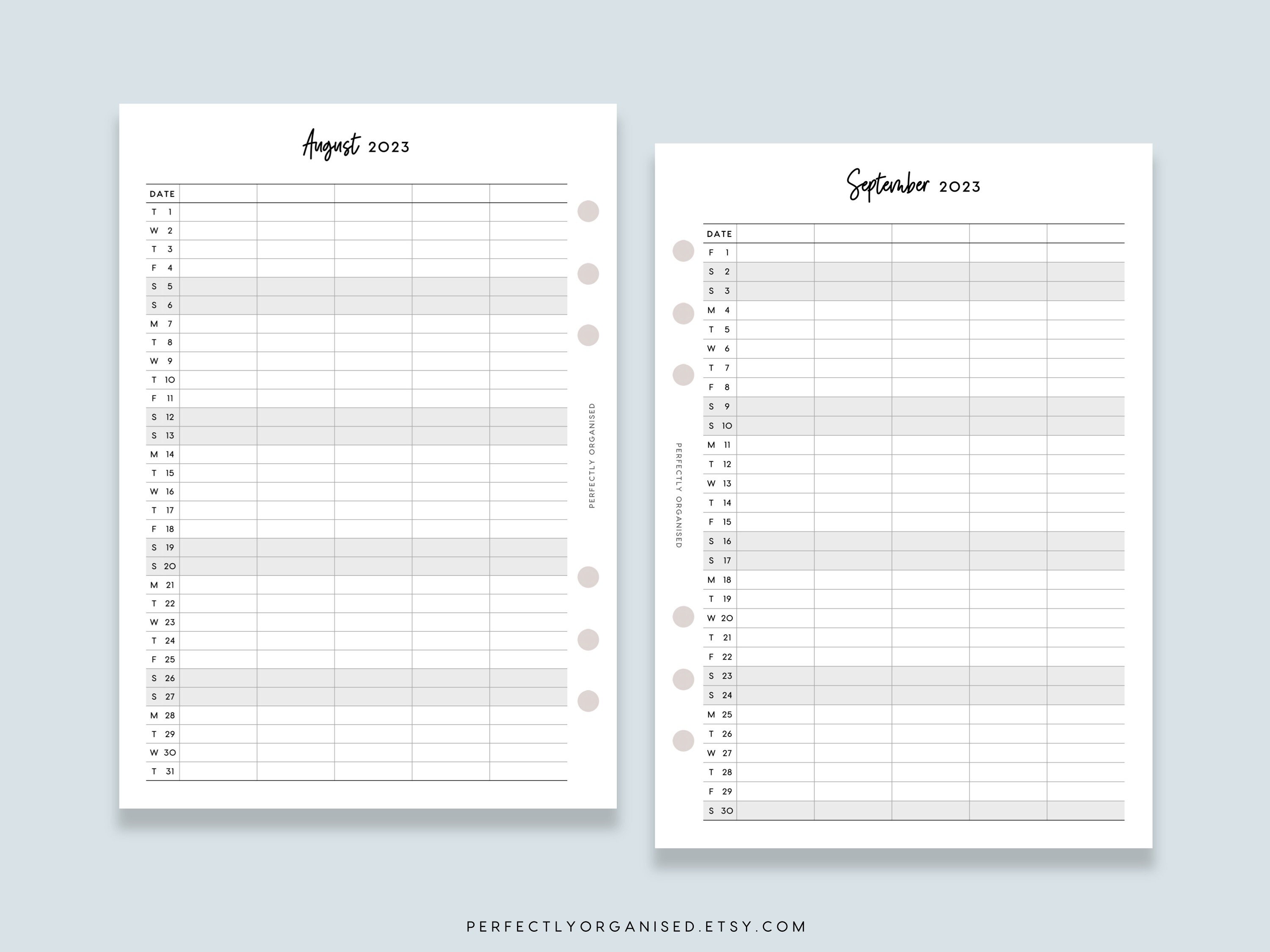 PRINTABLE 2023 Family Planner 2023 Family Calendar 2023 - Etsy UK