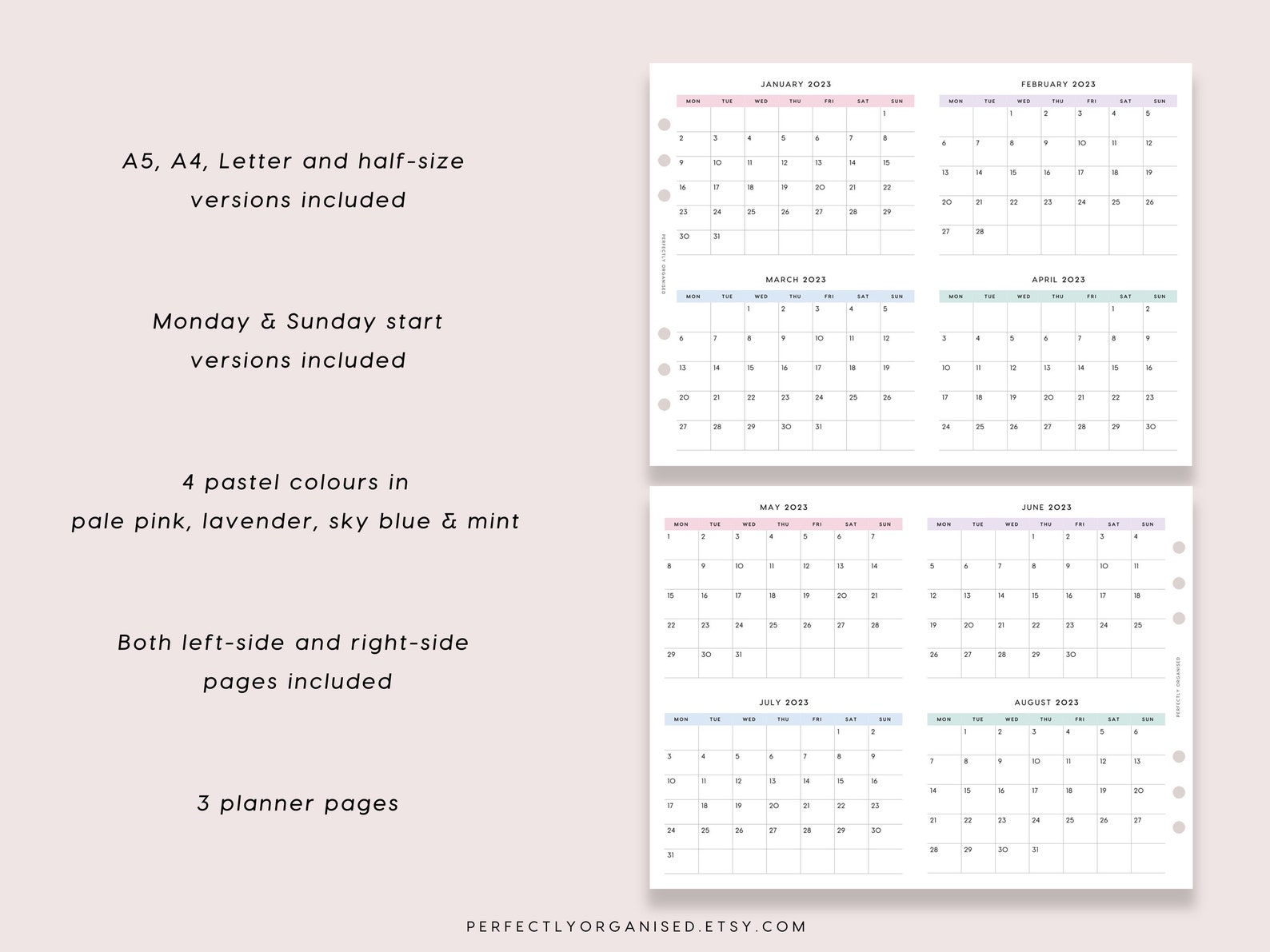 PRINTABLE 2023 Fold-out Calendar 2023 Calendar 2023 - Etsy UK