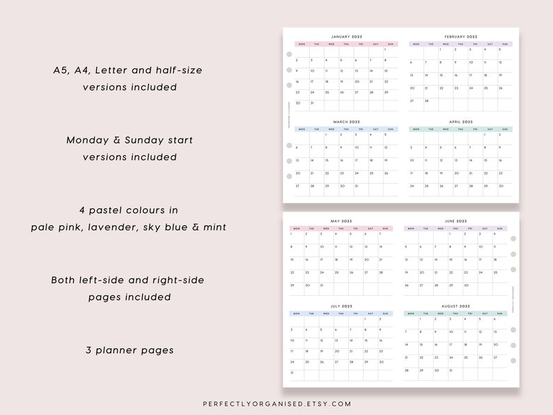PRINTABLE 2023 Fold-out Calendar 2023 Calendar 2023 - Etsy UK