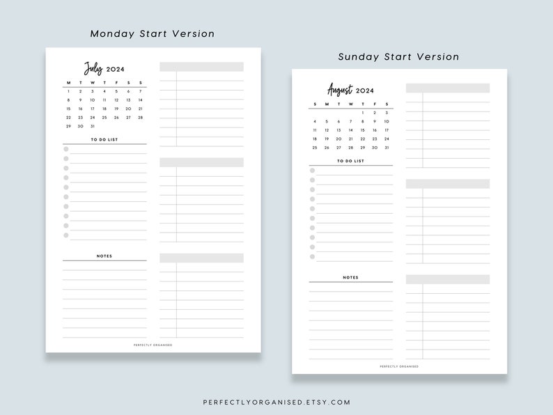 PRINTABLE 2024 Day on 1 Page 2024 Daily Planner, 2024 Daily Pages, 2024 ...