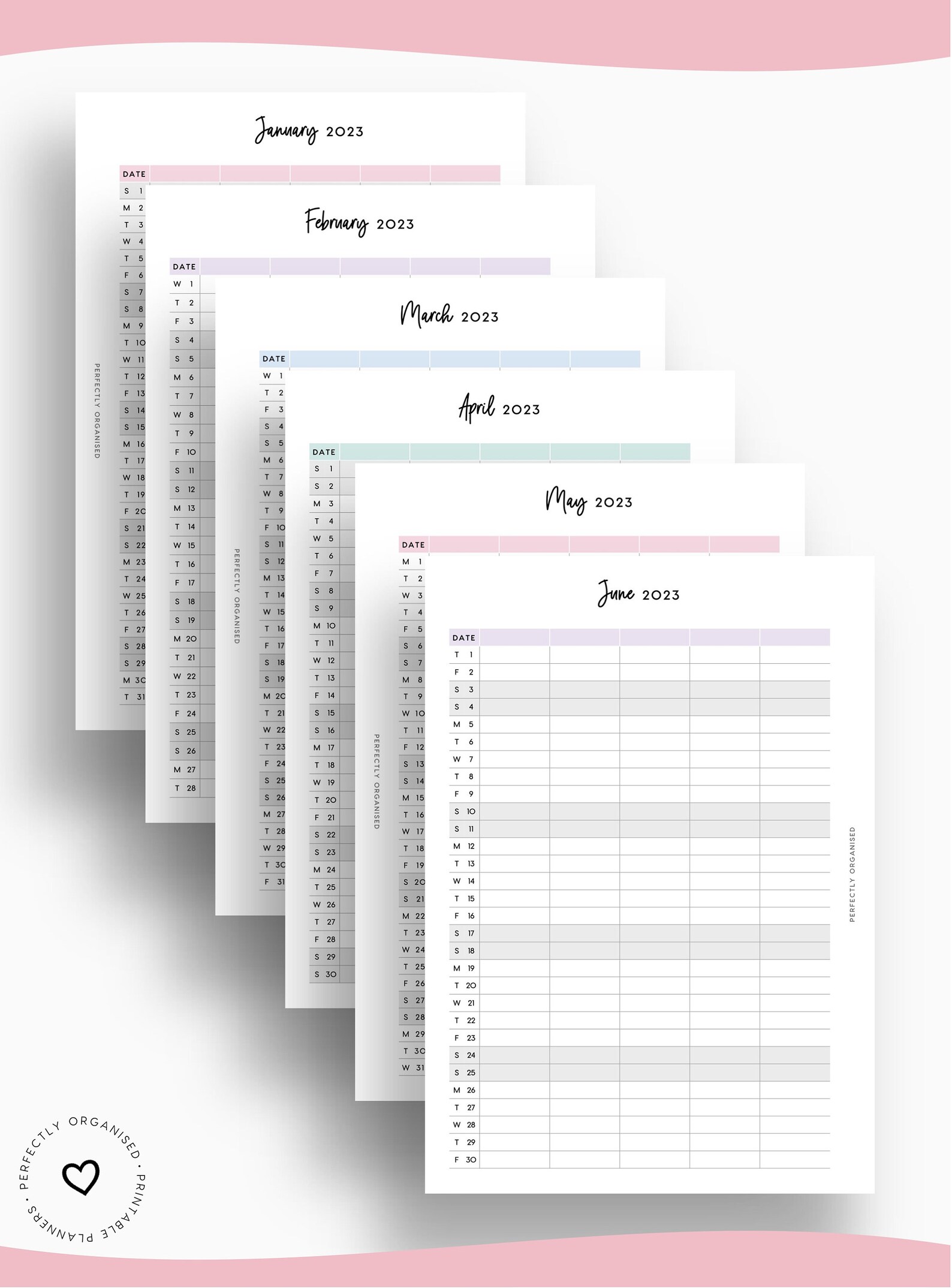 PRINTABLE 2023 Family Planner 2023 Family Calendar 2023 - Etsy