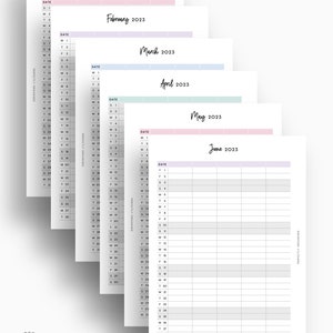 PRINTABLE 2023 Family Planner 2023 Family Calendar 2023 - Etsy