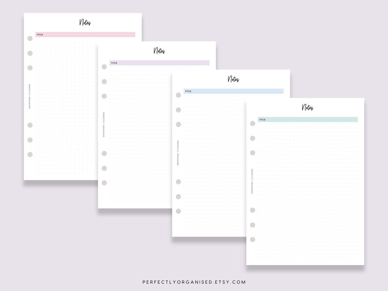 PRINTABLE Notes Bundle Notes Pages, Notes , Dot Grid Notes, Lined Notes ...
