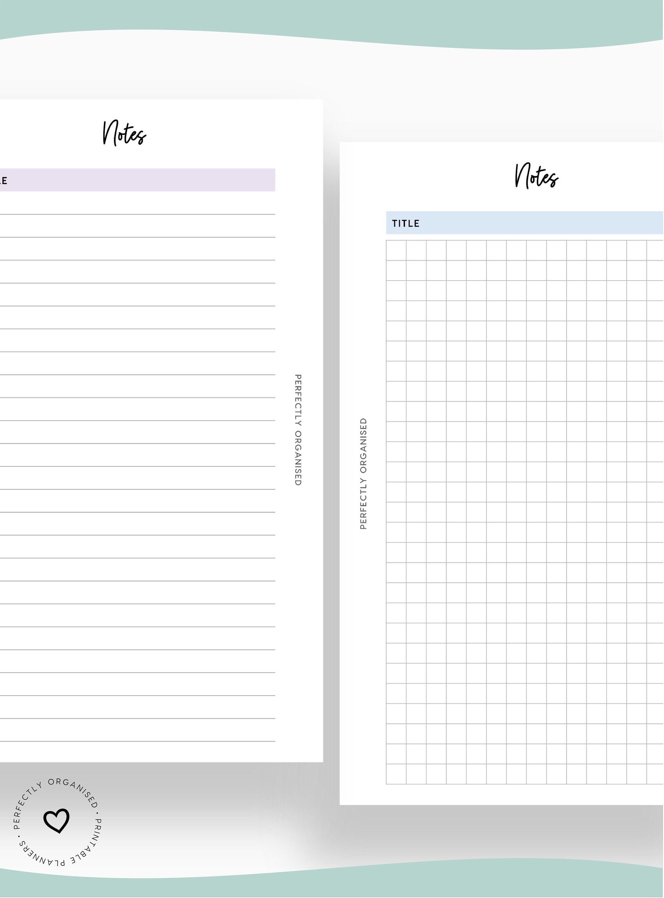 Printable Notes Bundle Notes Pages Notes Dot Grid Notes Etsy