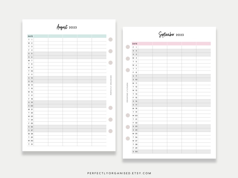 PRINTABLE 2023 Family Planner 2023 Family Calendar 2023 - Etsy