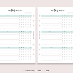 PRINTABLE Daily Routine Daily Schedule, Weekly Routine, Daily Planning ...