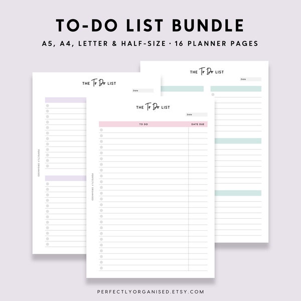 Master to Do List - Etsy