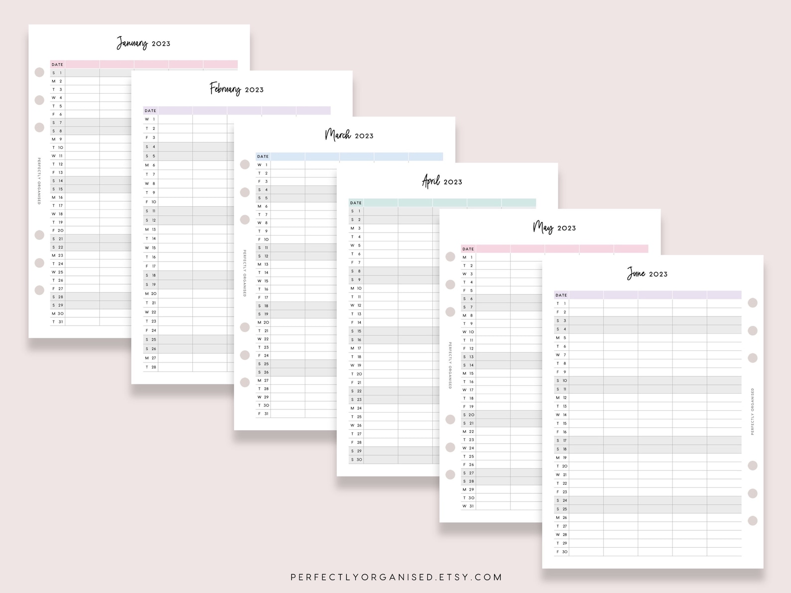 PRINTABLE 2023 Family Planner 2023 Family Calendar 2023 - Etsy