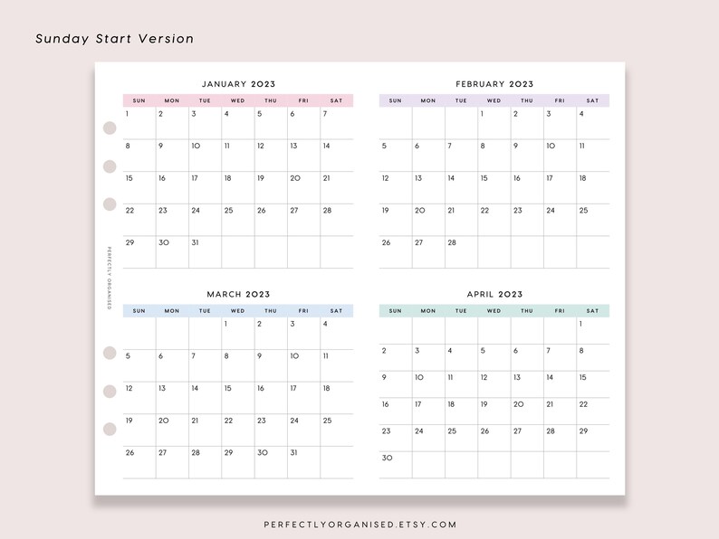 PRINTABLE 2023 Fold-out Calendar 2023 Calendar 2023 - Etsy UK