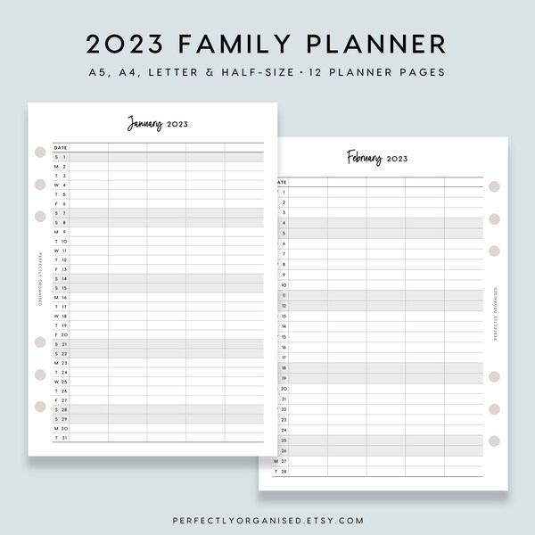 Family Planner - Etsy