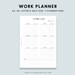 PRINTABLE Work Planner Work Tracker, Work Schedule, Workday Planner ...