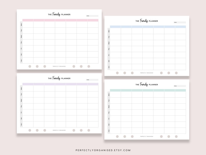 Family Planner Weekly Family Planner, Family Organiser, Family Diary ...