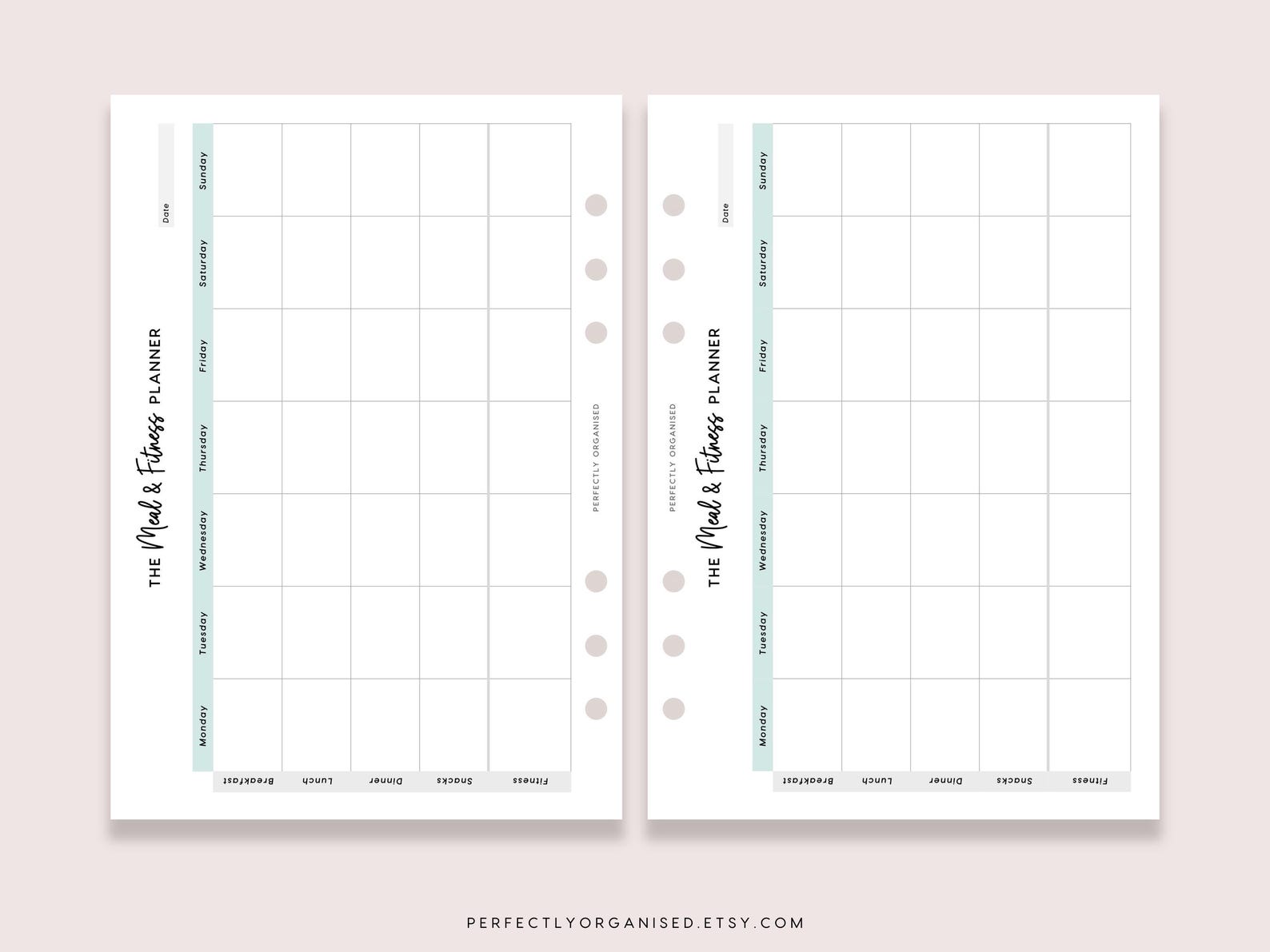 Meal & Fitness Planner | Weekly Meal Planner, Meal Planning, Fitness ...