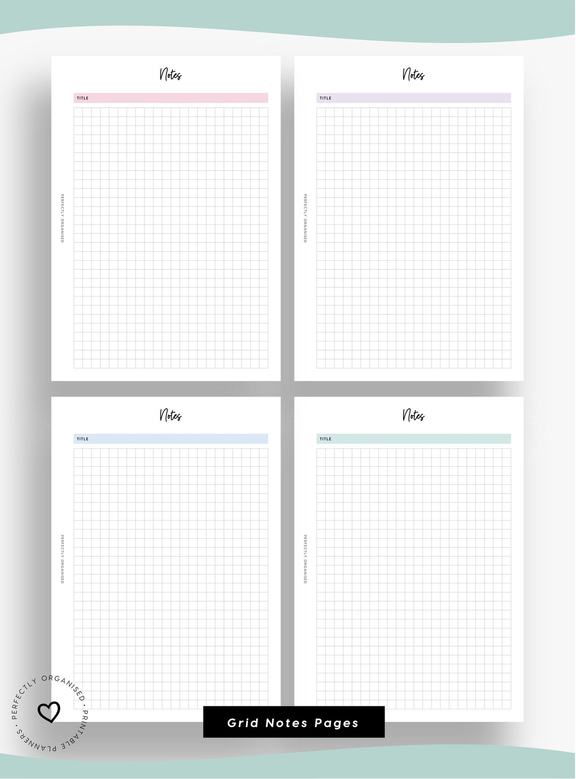 PRINTABLE Notes Bundle Notes Pages Notes Dot Grid Notes - Etsy