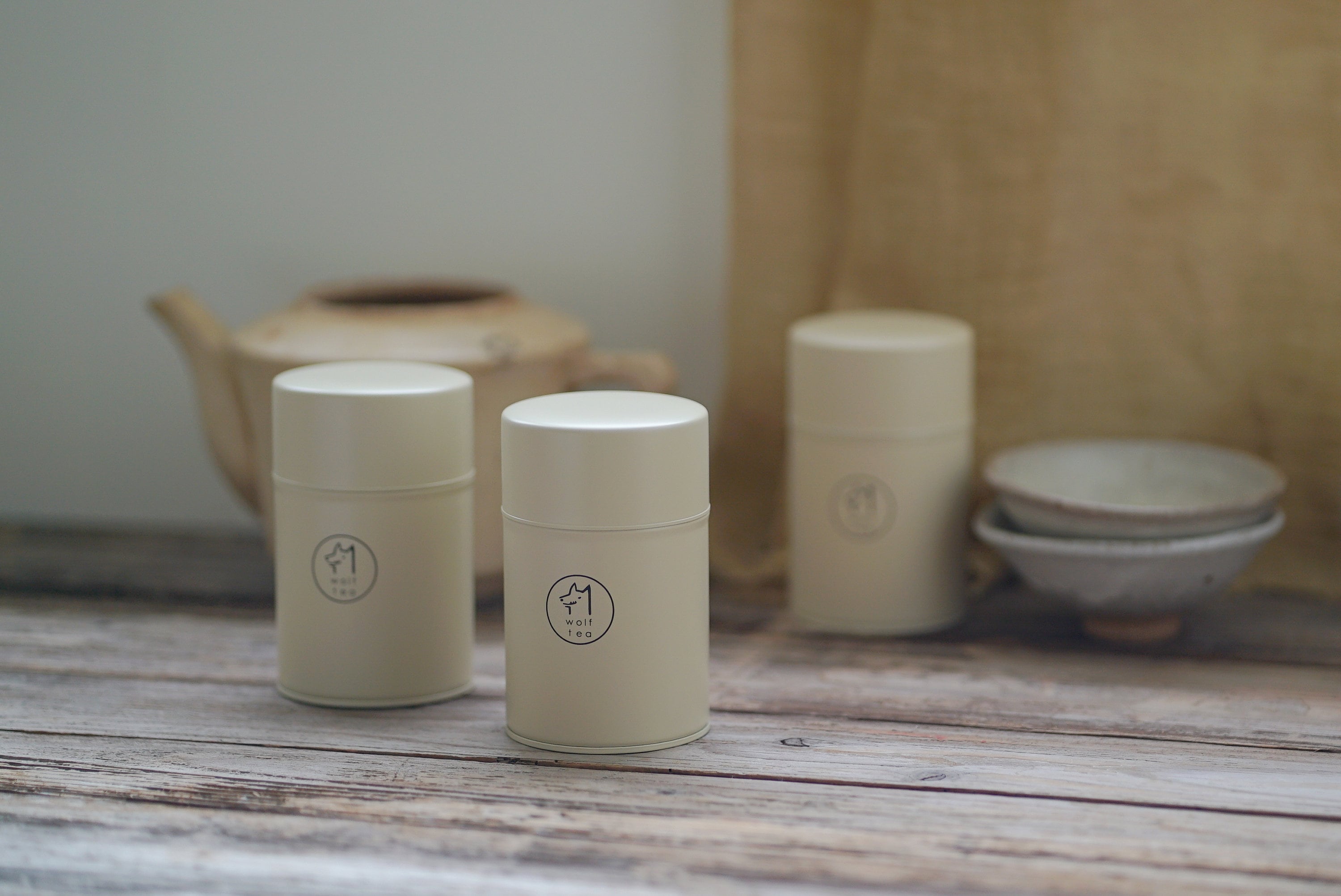 Wolf Tea Matte Ecru Exclusive Canister / Tea Collection - Etsy