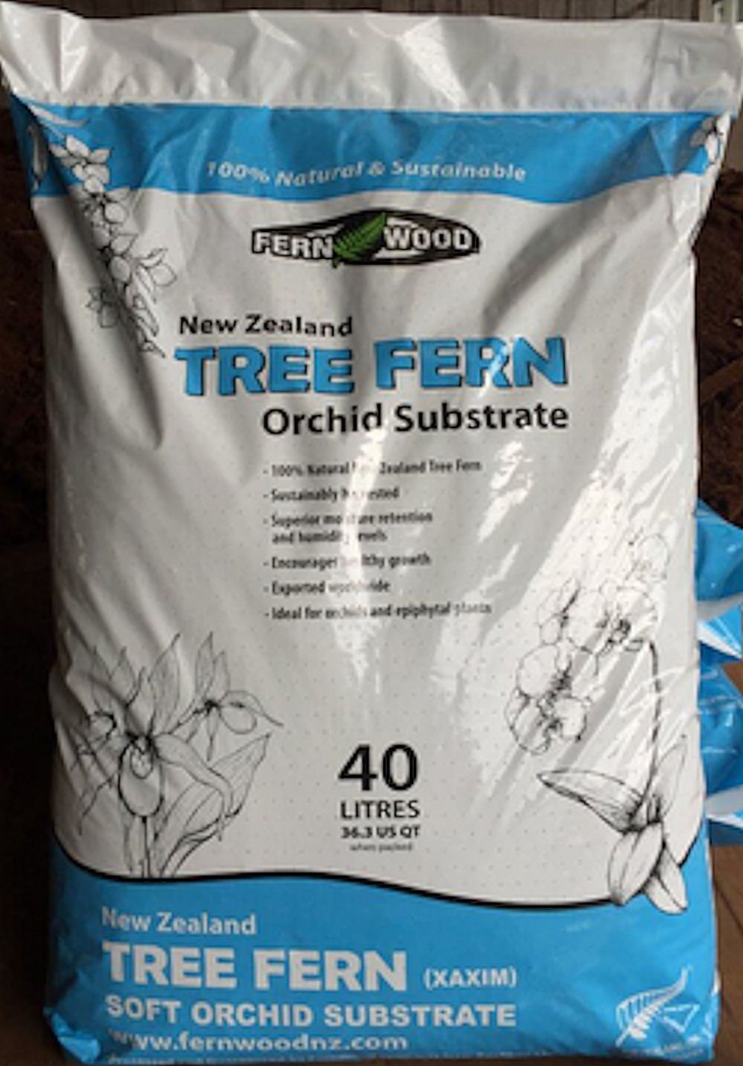 Fern Wood New Zealand Tree Fern Soft Orchid Substrate 40 Liter Bag - Etsy