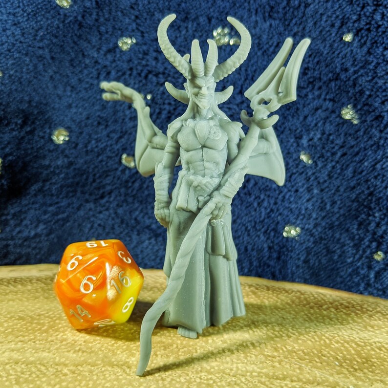 Asmodeus Miniature 3D Printed Tabletop Devil Awesome - Etsy
