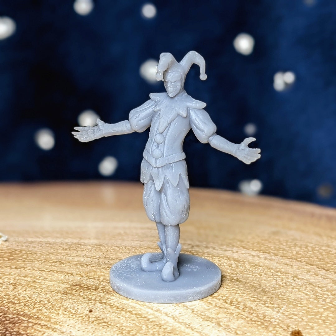 Evil Jester 3D Printed Tabletop Clown Perfect for Dungeons and Dragons ...