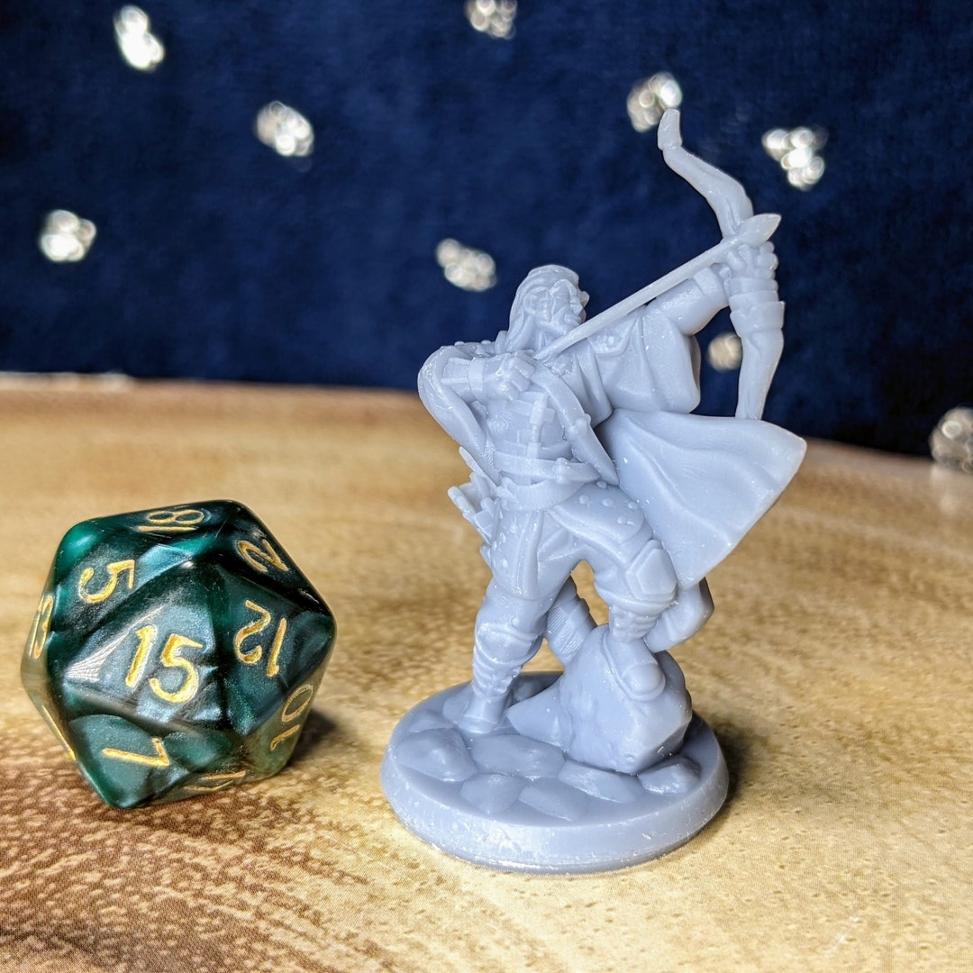3D Printed Resin Human Archer Miniature for D&D, Pathfinder - Etsy