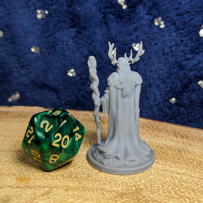 Elder Druid Miniature 3D Printed Tabletop Figure Great for - Etsy