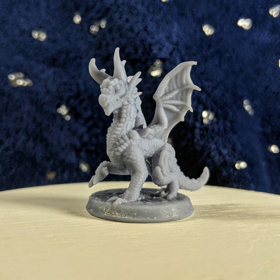 Green Dragon Wyrmling 3D Printed RPG Minature Perfect for | Etsy