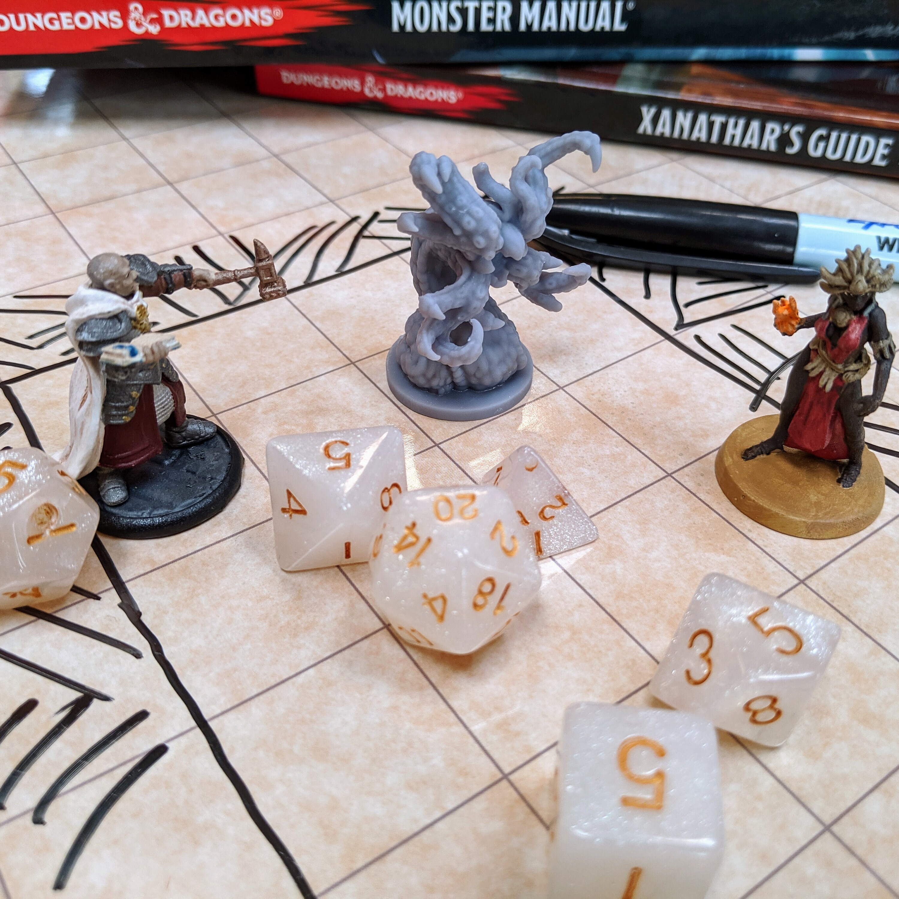 Grick Miniature 3D Printed Tabletop Monster Great for D&D | Etsy