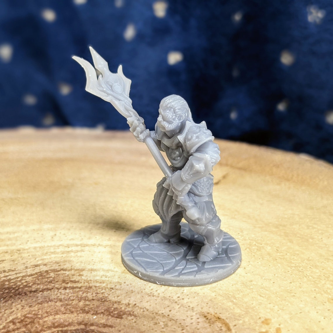 Human Fighter with Halberd 3D Printed Resin Miniature | Etsy