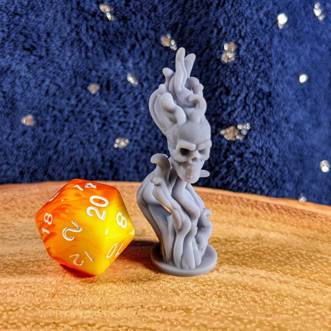 Flameskull Miniature: Resin Tabletop RPG Mini - Etsy