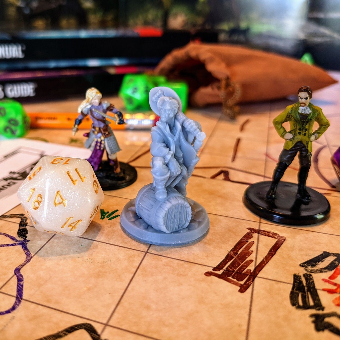 Human Bard Miniature: 3D Printed Resin Lutenist for D&D - Etsy