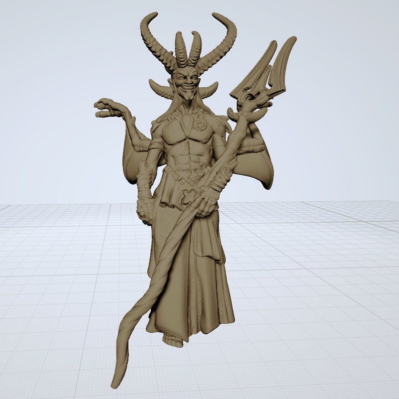 Asmodeus Miniature 3D Printed Tabletop Devil Awesome | Etsy