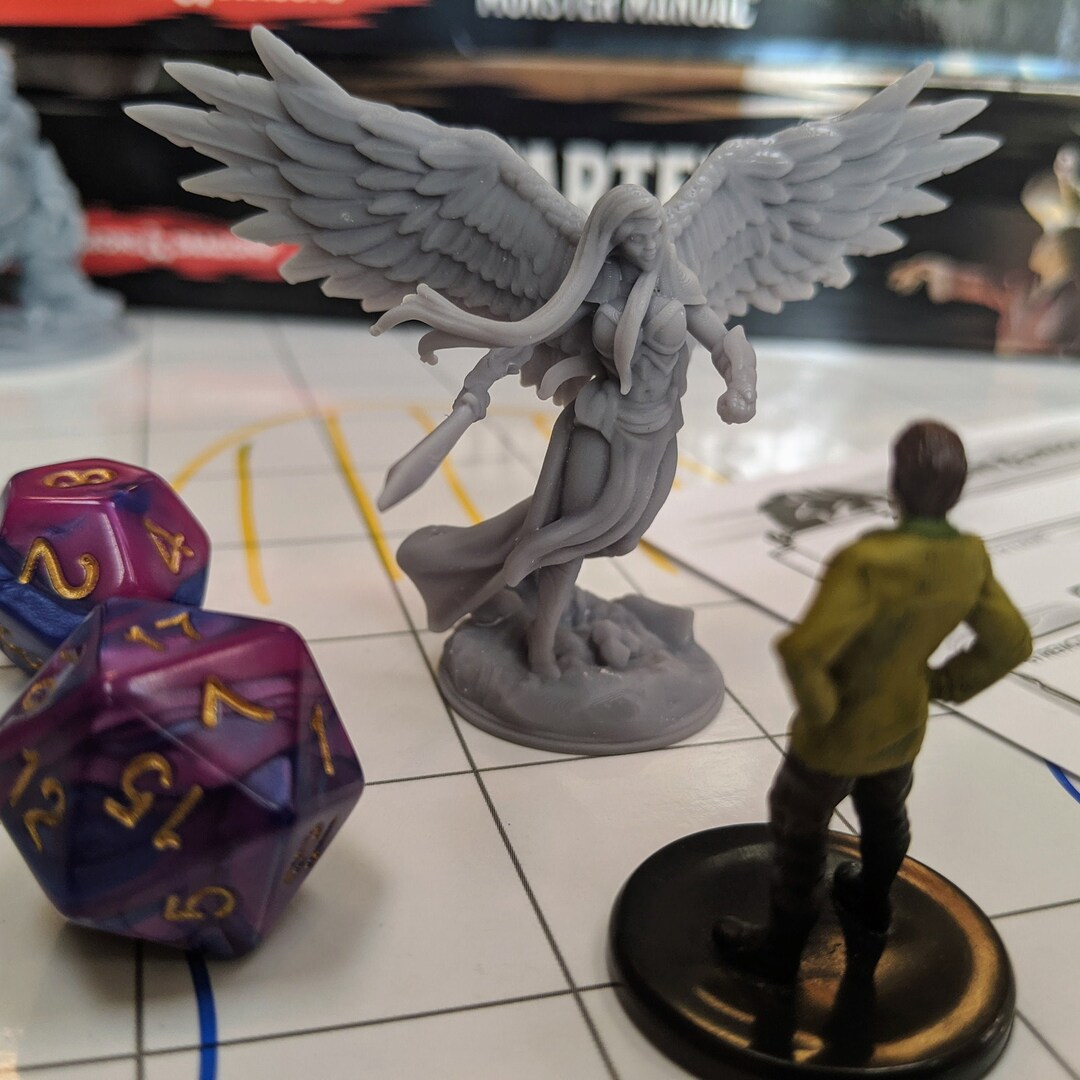 Angel / Aasimar Miniature | 3D Printed Tabletop Celestial | Great for ...