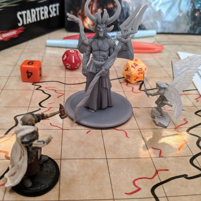 Asmodeus Miniature 3D Printed Tabletop Devil Awesome - Etsy