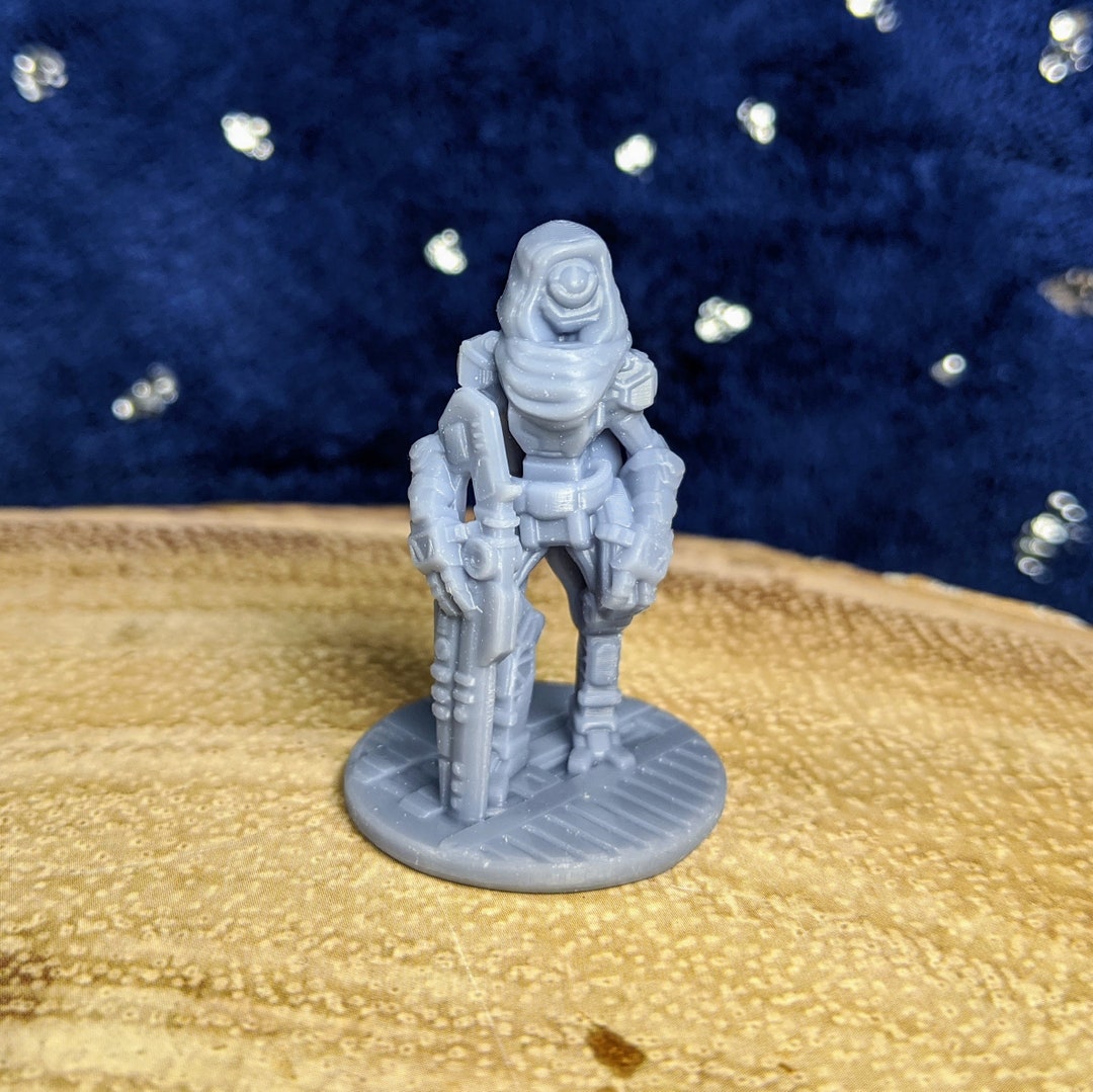 Warforged Gunslinger / Android Assassin 3D Printed Resin Miniature ...