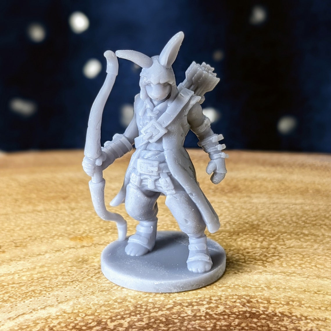 Rabbitfolk Archer Miniature 3D Printed Tabletop Ranger | Etsy