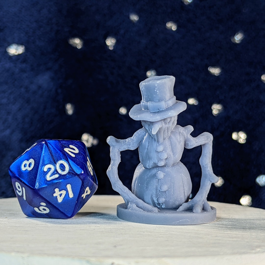 Evil Snowman Miniature: 3D Printed D&D, Pathfinder RPG - Etsy