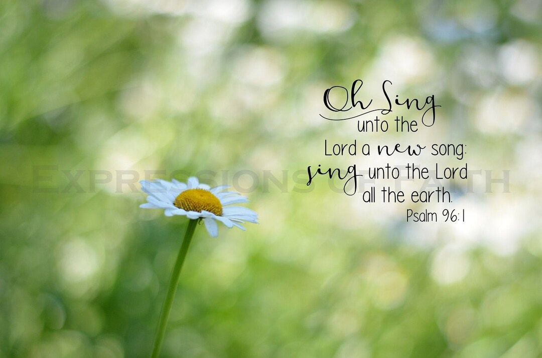 Scripture Photography, Bible Verse Wall Art, Sing Unto the Lord, White ...