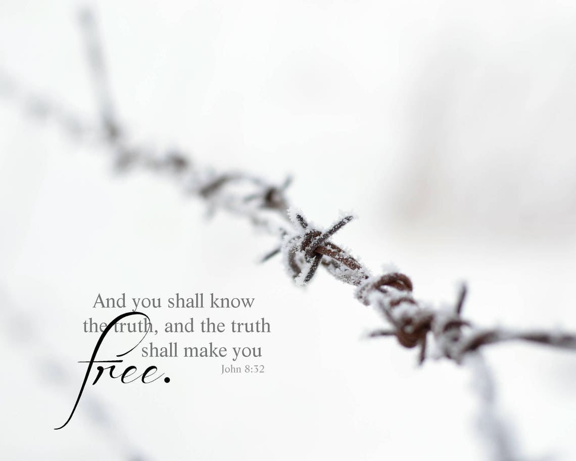 Bible Verse Wall Art Truth Shall Make You Free Scripture Canvas ...