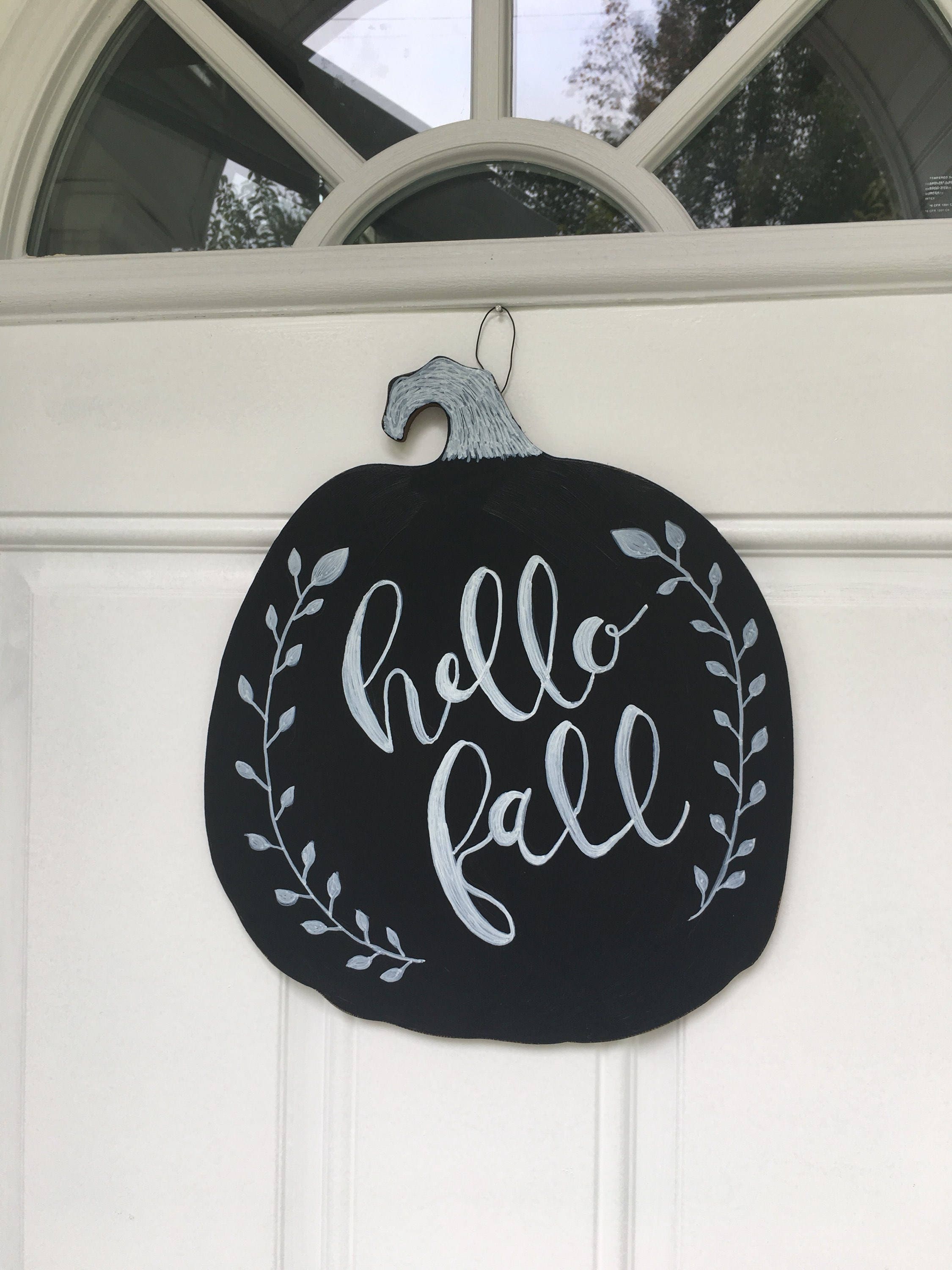 Fall Autumn Wall Sign / Door Sign / Chalkboard Sign / Pumpkin Sign ...