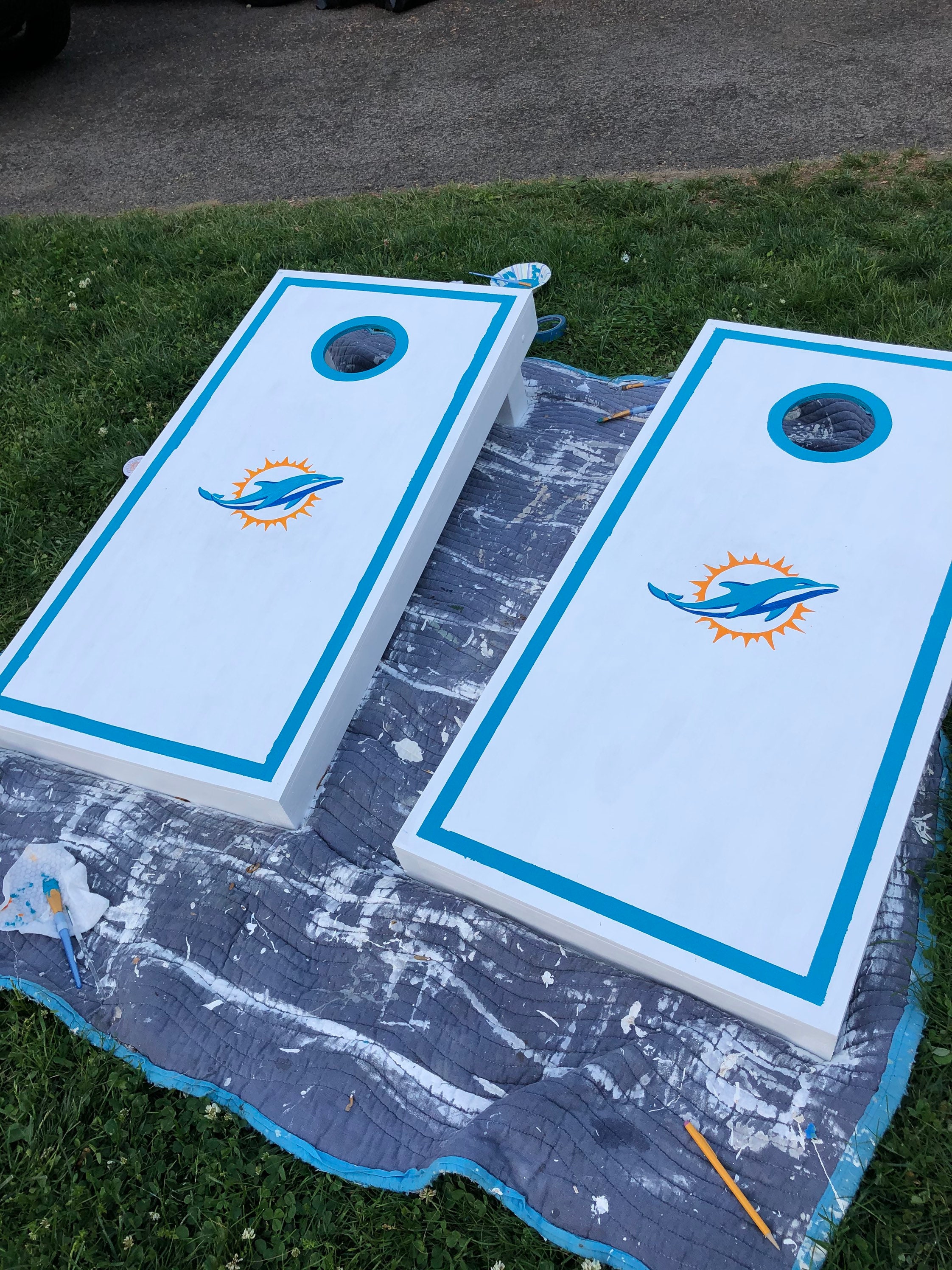 Custom Painted Logo Cornhole Boards - Etsy
