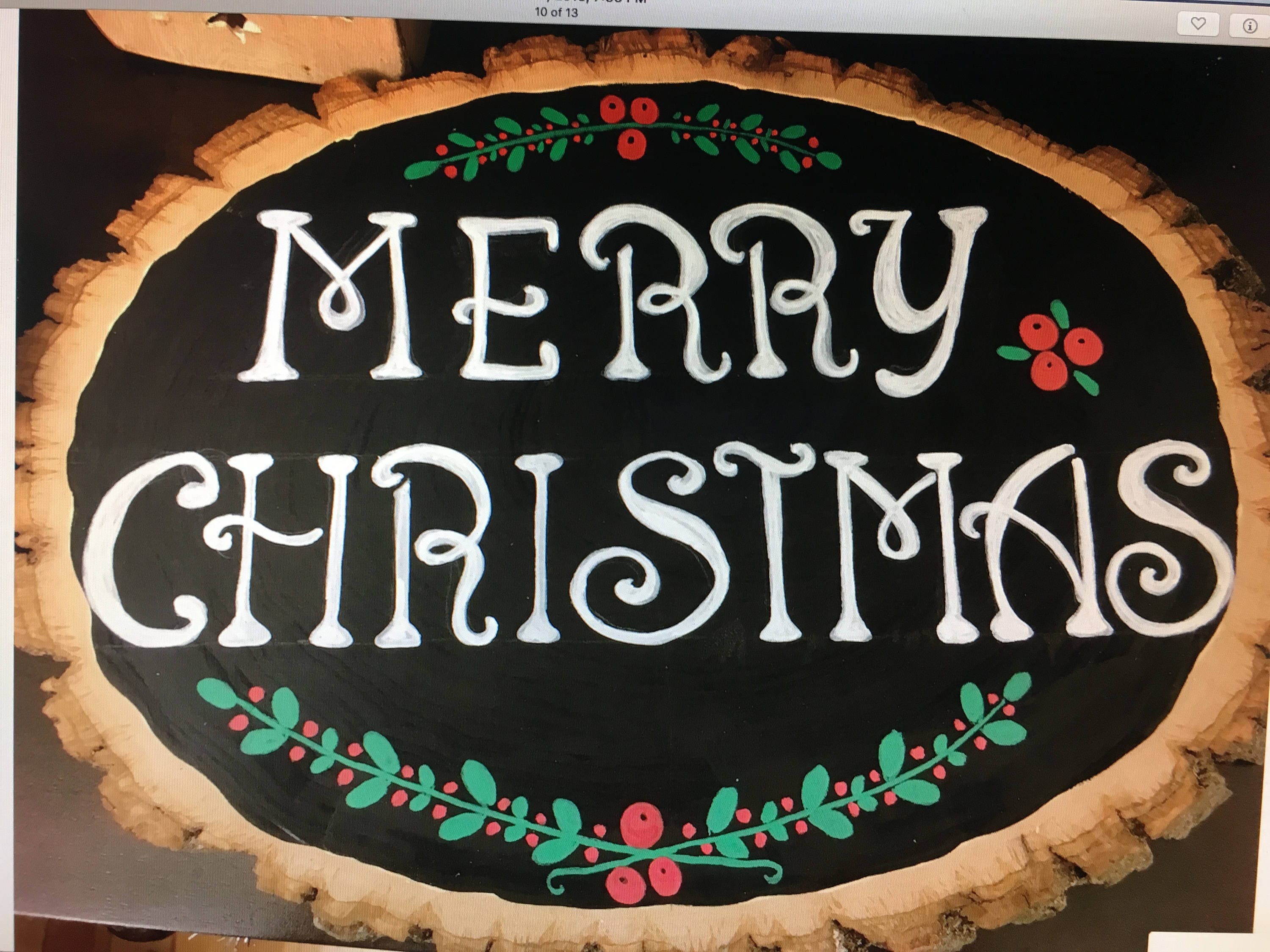 Custom Holiday & Christmas Signs - Chalkboard Wood Slices - Send Me ...