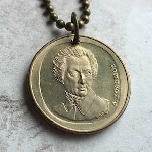GREECE 2000 GREEK Eaahnikh Ahmokpatia Coin Pendent on a 24 Inch Chain ...