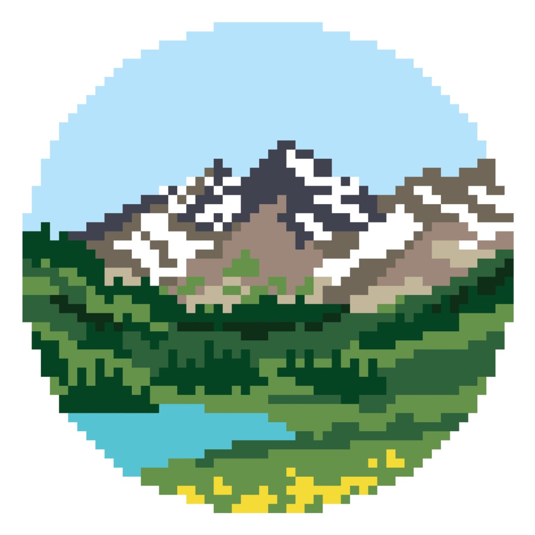 Maroon Bells Aspen Needlepoint Chart: 3" Round Colorado Mountain ...