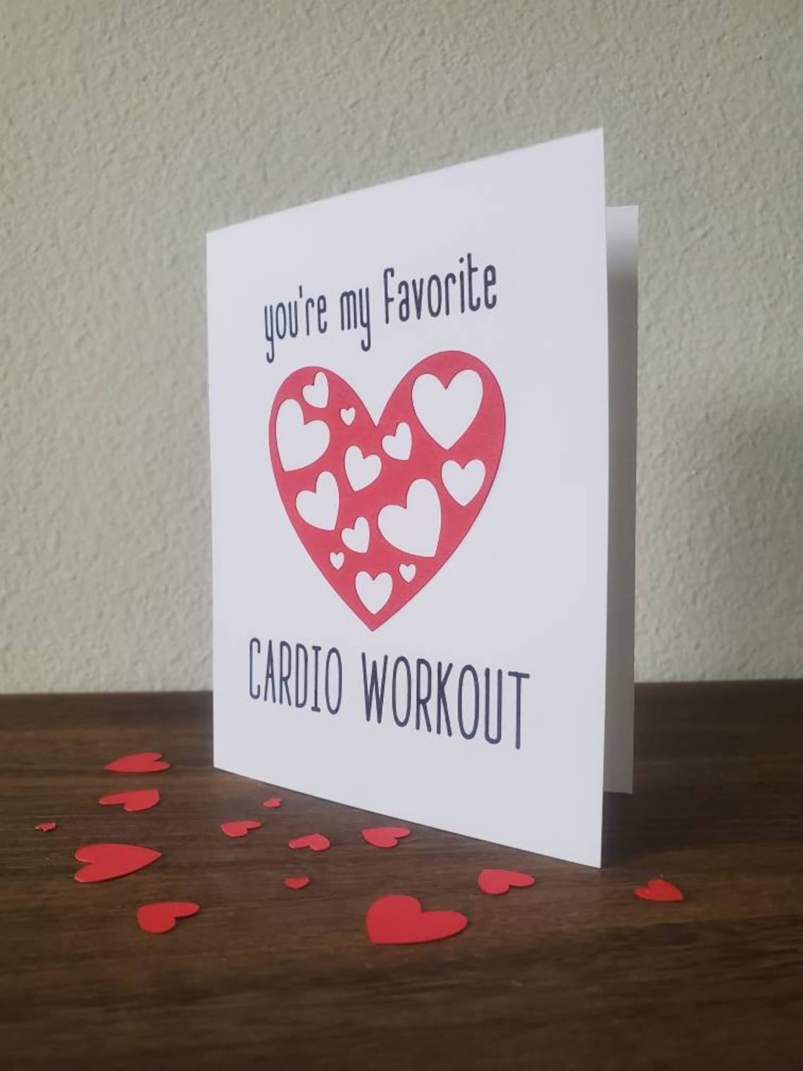 You're my favorite cardio workout Valentine's Day card | Etsy