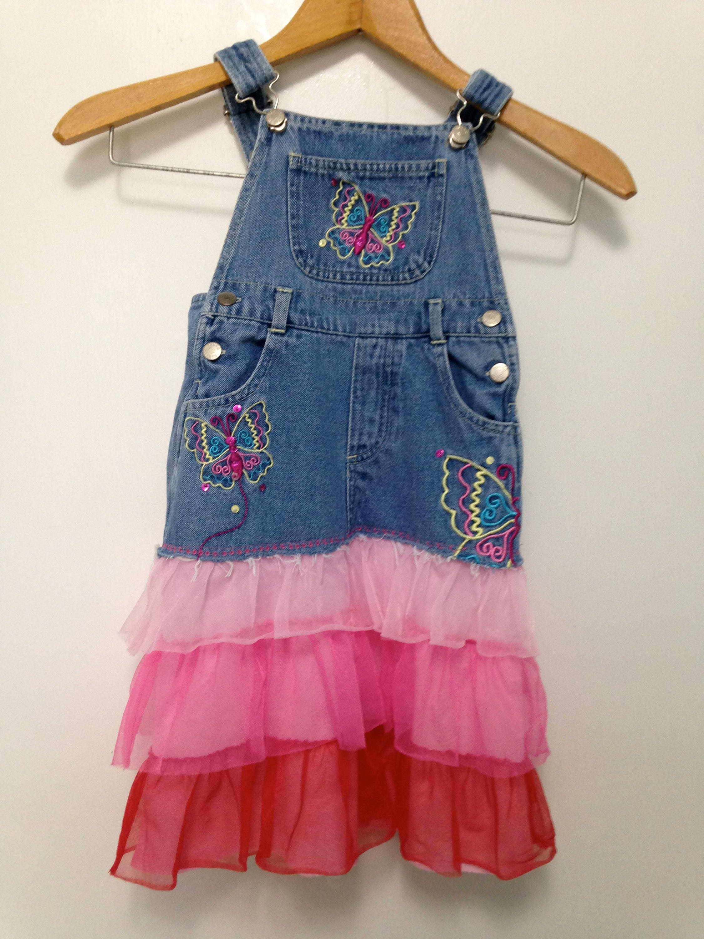 Butterflies N' Tulle Refashioned Bib-overalls - Etsy
