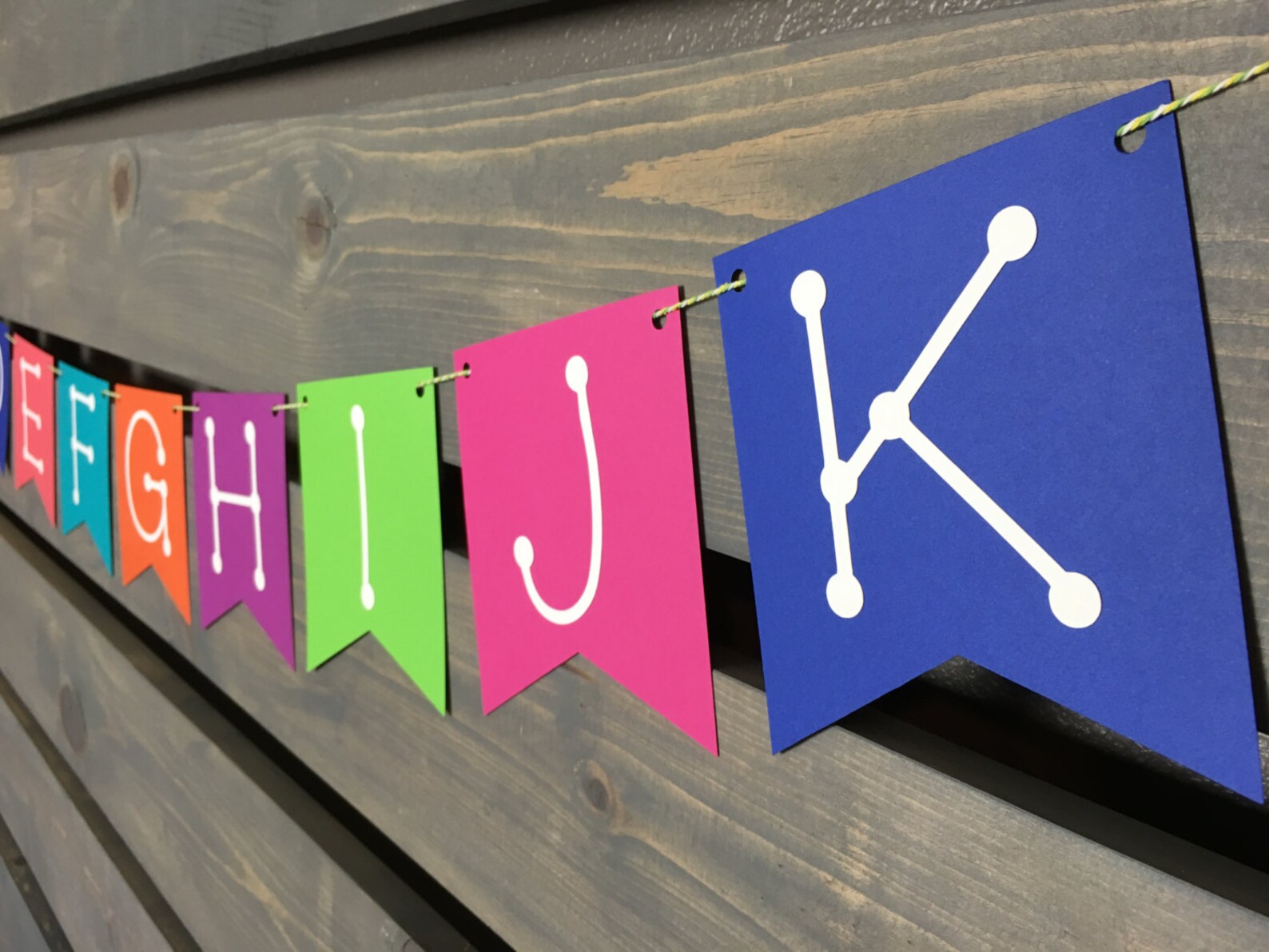 Bright Alphabet Banner ABC Banner Teacher Gift Bright | Etsy