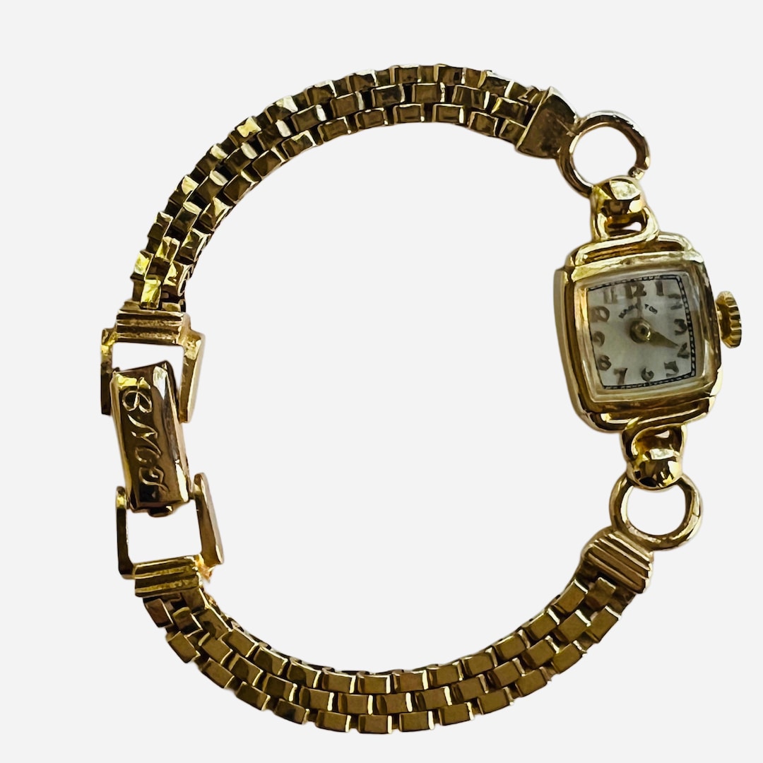 Vintage Ladies Hamilton Watch, 14K Gold, 17 Jewel, From the 1930s ...