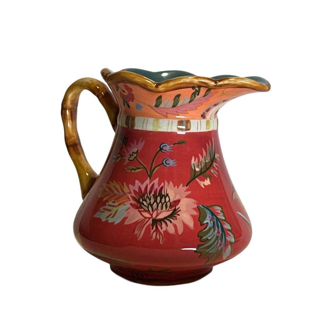 Tracy Porter Artesian Road Hand-painted Creamer Vintage - Etsy