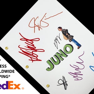 Juno Movie Script Screenplay Signatures Autograph Reprint Ellen Page ...