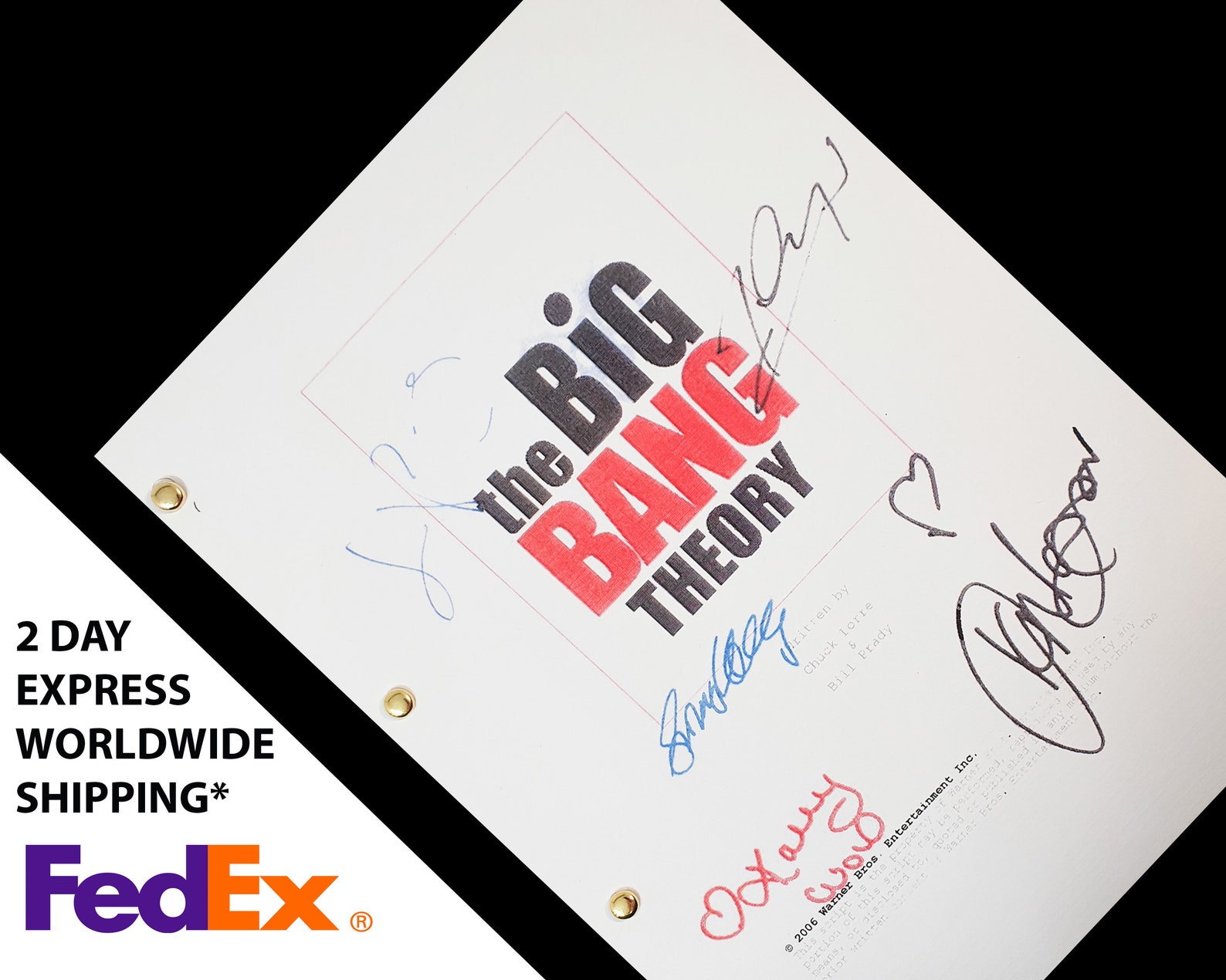 The Big Bang Theory Tv Script Screenplay With Signatures Etsy