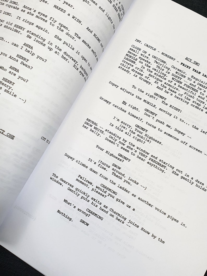 Once Upon a Time TV Script Screenplay With Signatures Autographs Reprint OUAT - Jamie Dornan ...